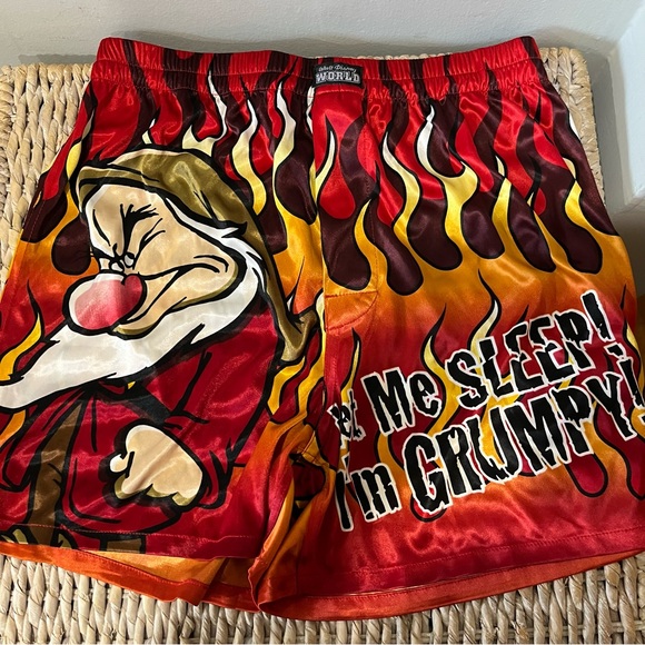 Disney | Underwear & Socks | Grumpy Satin Boxers Flames Walt Disney ...